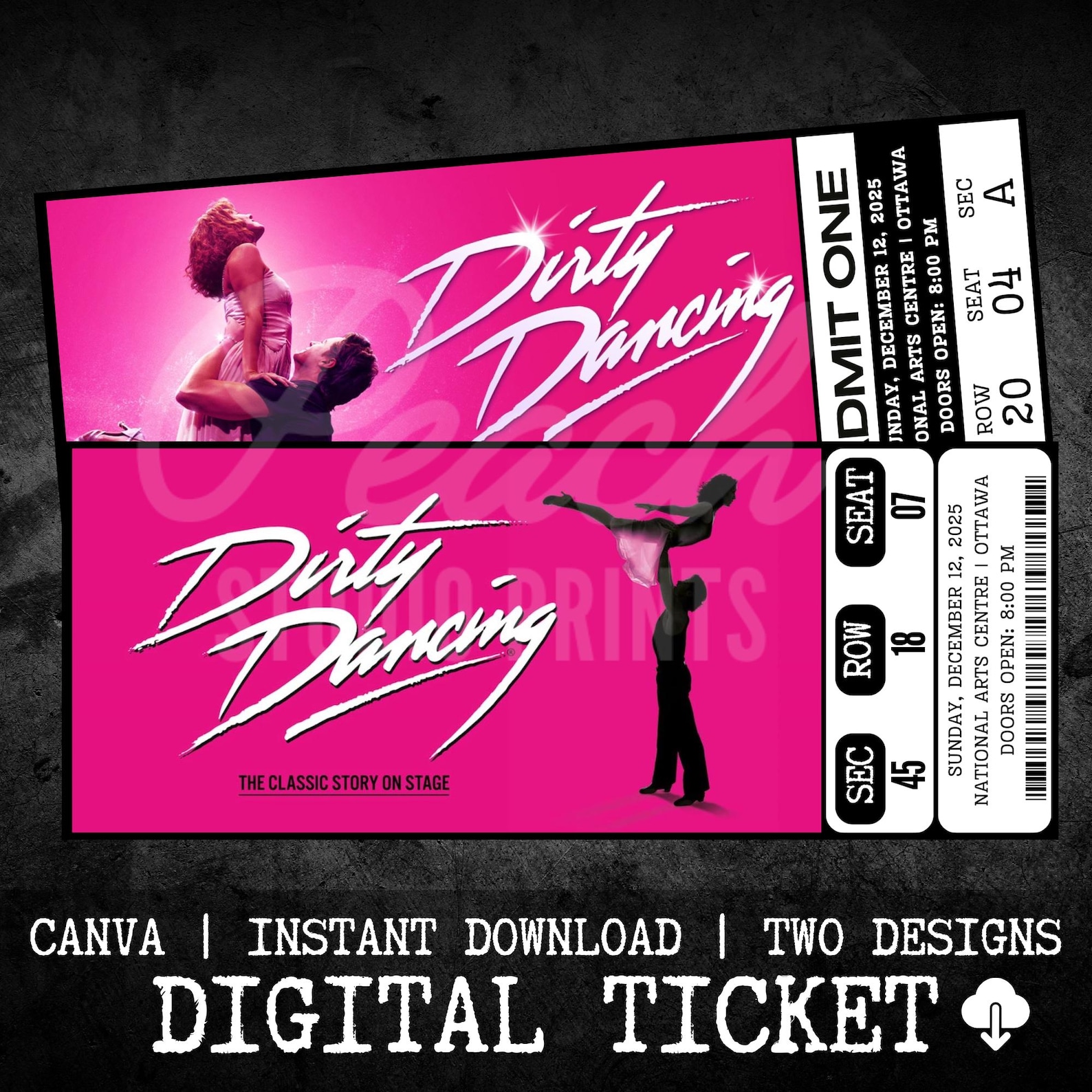 Printable Dirty Dancing Musical Theatre Ticket | Personalized Gift ...