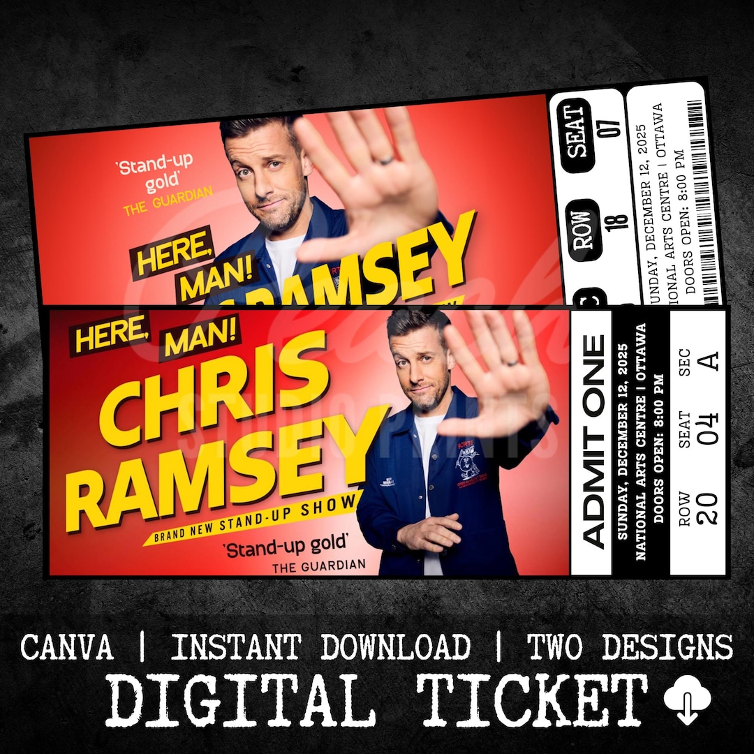 Printable Chris Ramsey Ticket Here Man 2025 2026 | Personalized Live ...