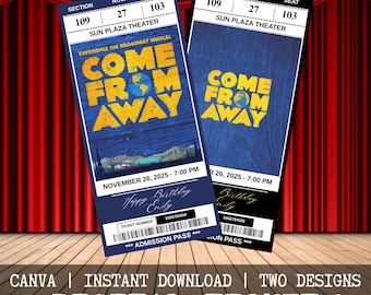 Printable LITTLE SHOP of HORRORS Broadway Surprise Ticket. Editable ...