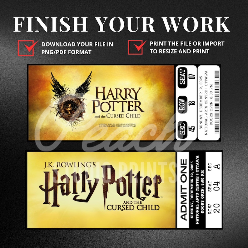 Editable CURSED CHILD Surprise Reveal Event Gift Template. Cursed Child ...