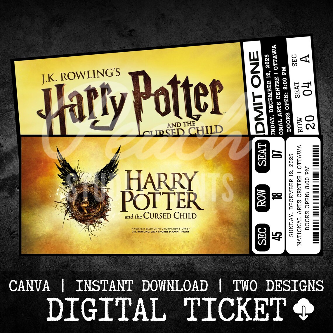 Editable CURSED CHILD Surprise Reveal Event Gift Template. Cursed Child ...