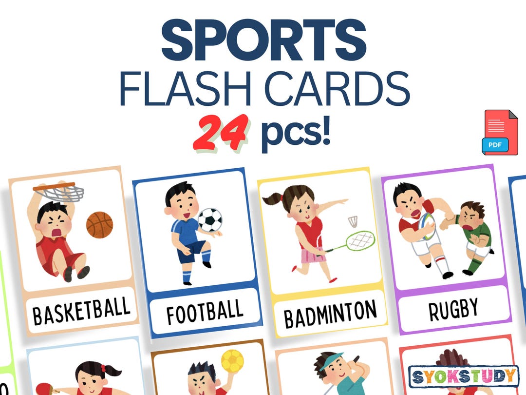 Sports Flash Cards | Printable PDF | Early Learning & Education ...