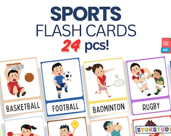 Sports Flash Cards | Printable PDF | Early Learning & Education ...