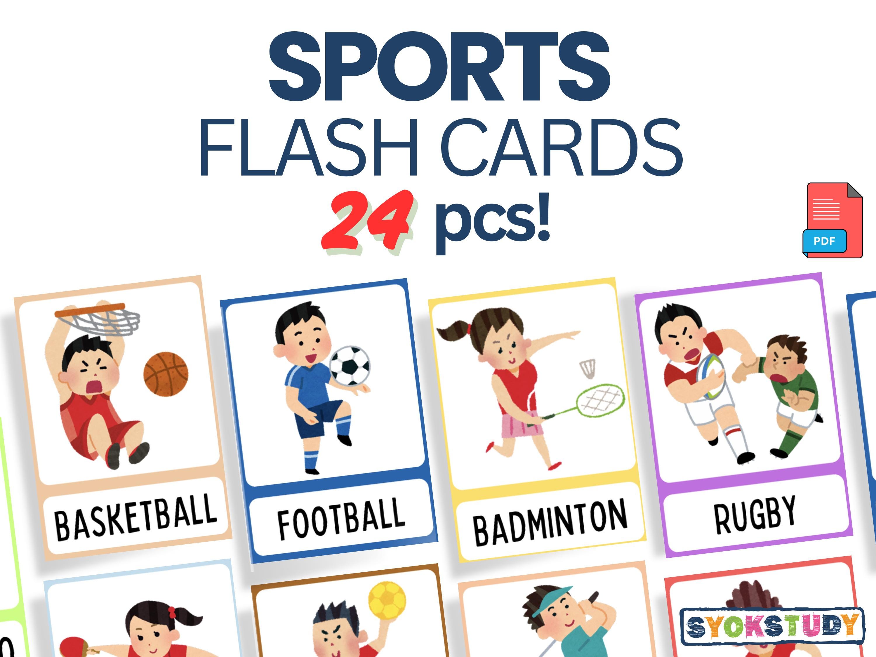 Sports Flash Cards | Printable PDF | Early Learning & Education ...