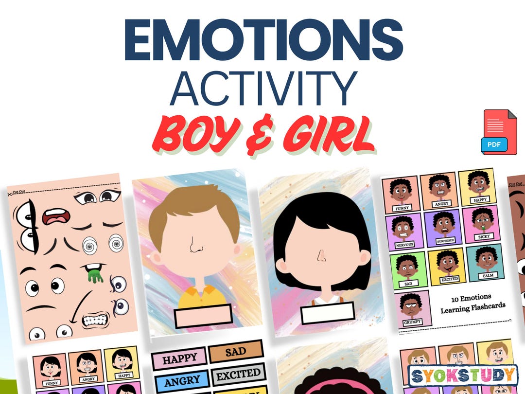 Emotions & Feeling Worksheets / Busy Book Bundle Set | Printable PDF ...