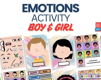 Emotions & Feeling Activities Worksheets / Busy Book Bundle Set ...