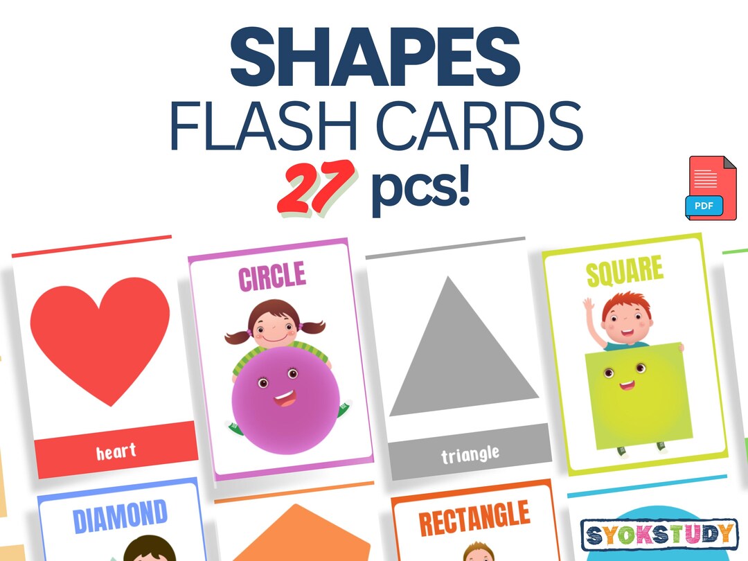 Shapes Flash Cards | Printable PDF | Early Learning & Education ...