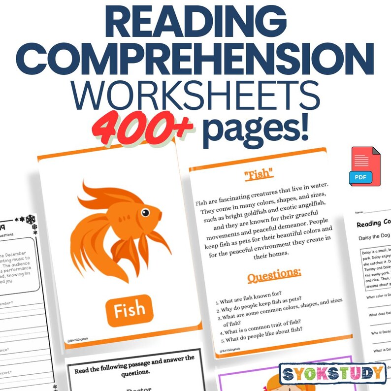 Reading Comprehension Worksheets: Kids Preschool Kindergarten ...