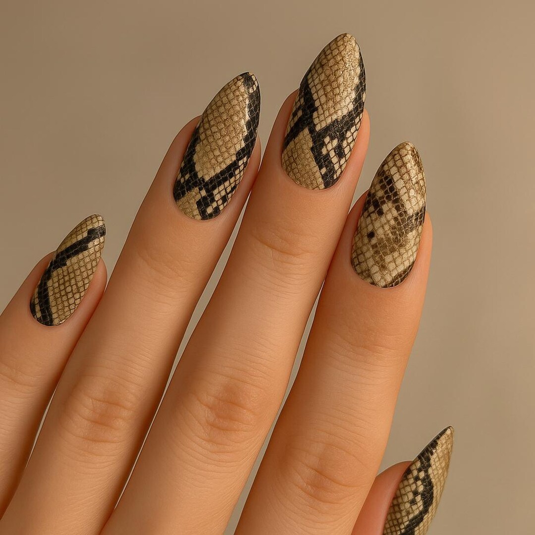 Gray Snakeskin Animal Print Nail Decals / Zebra Snake Nail Art ...
