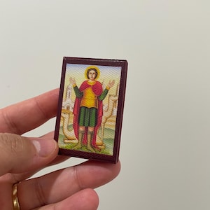 Coptic Icon of St Mina | Handmade Orthodox Icon - Etsy