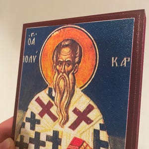 St Polycarp of Smyrna - Orthodox Fresco of Early Christian Saint ...