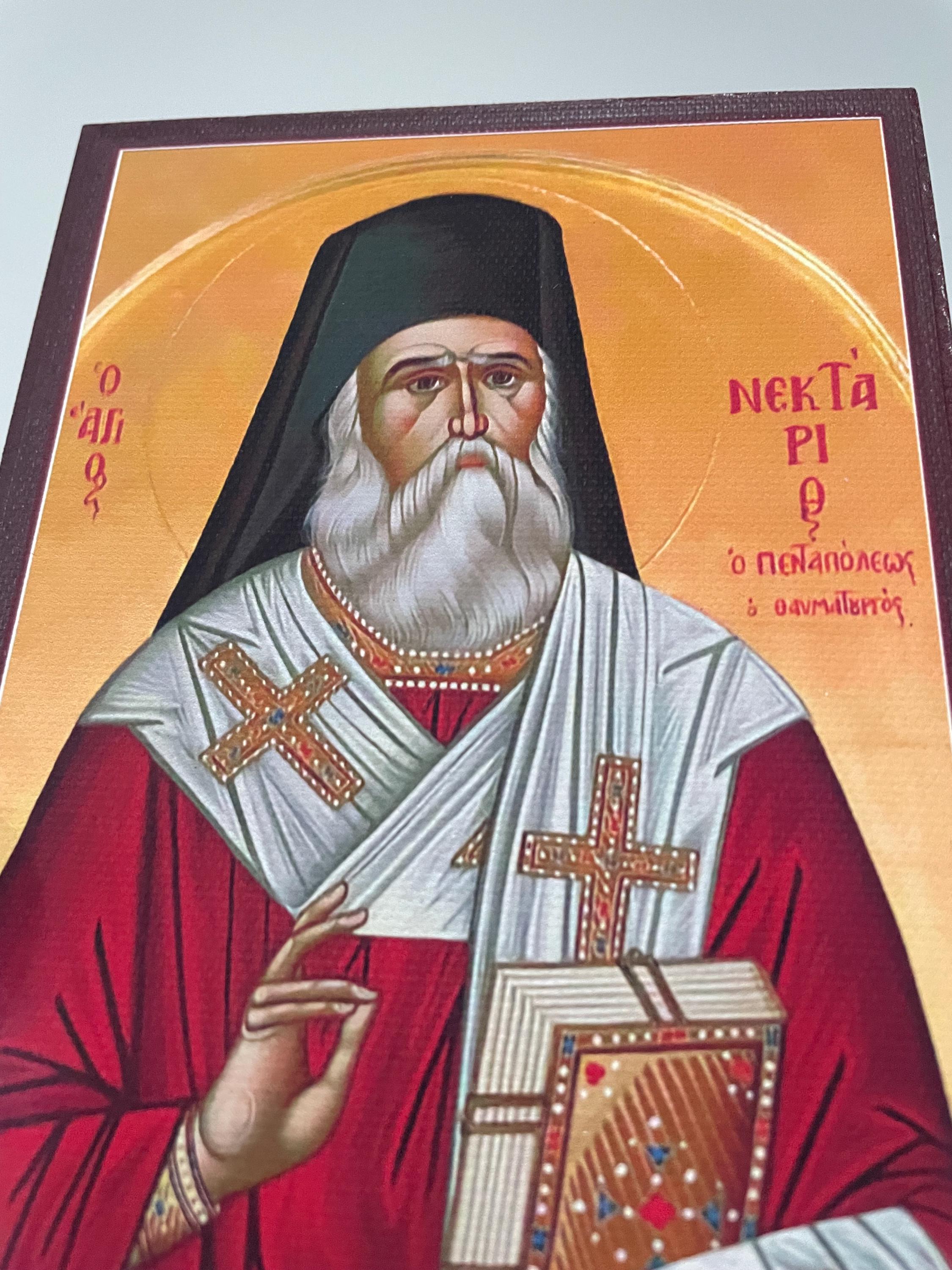 St Nektarios of Aegina | Handmade Orthodox Icon - Etsy