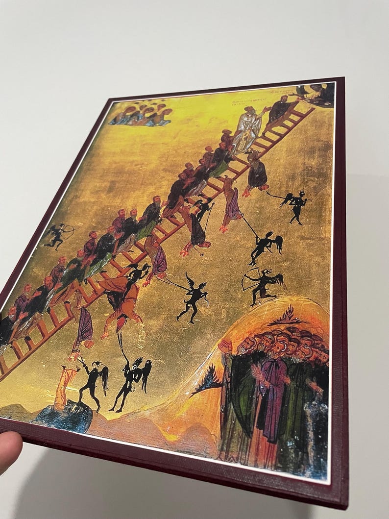 Ladder of Divine Ascent Icon | Handmade Orthodox Icon - Etsy
