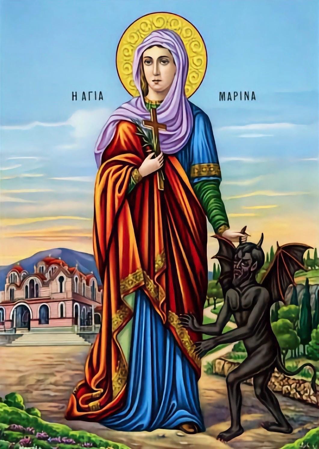 St Marina of Antioch | Handmade Orthodox Icon - Etsy