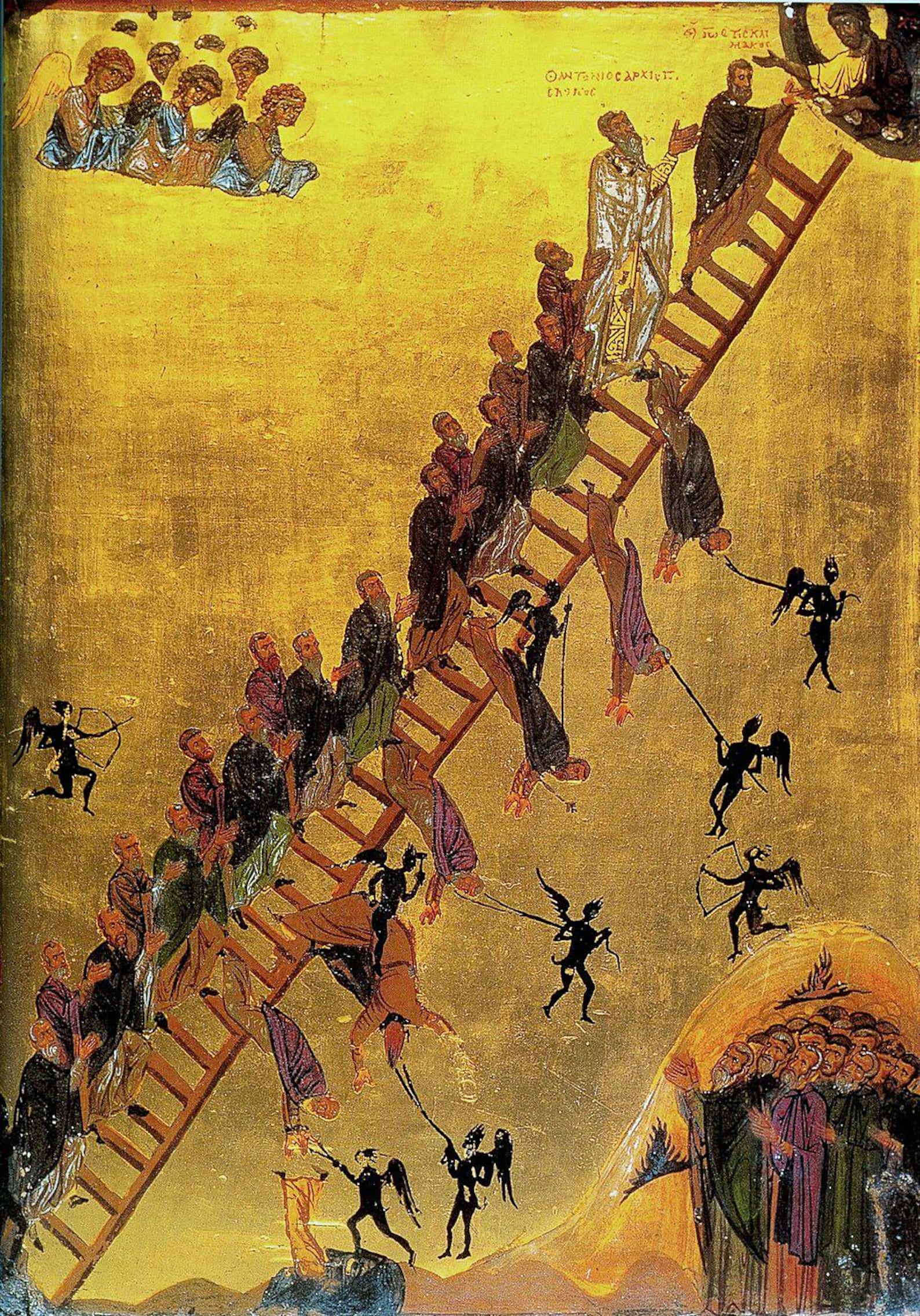 Ladder of Divine Ascent Icon | Handmade Orthodox Icon - Etsy