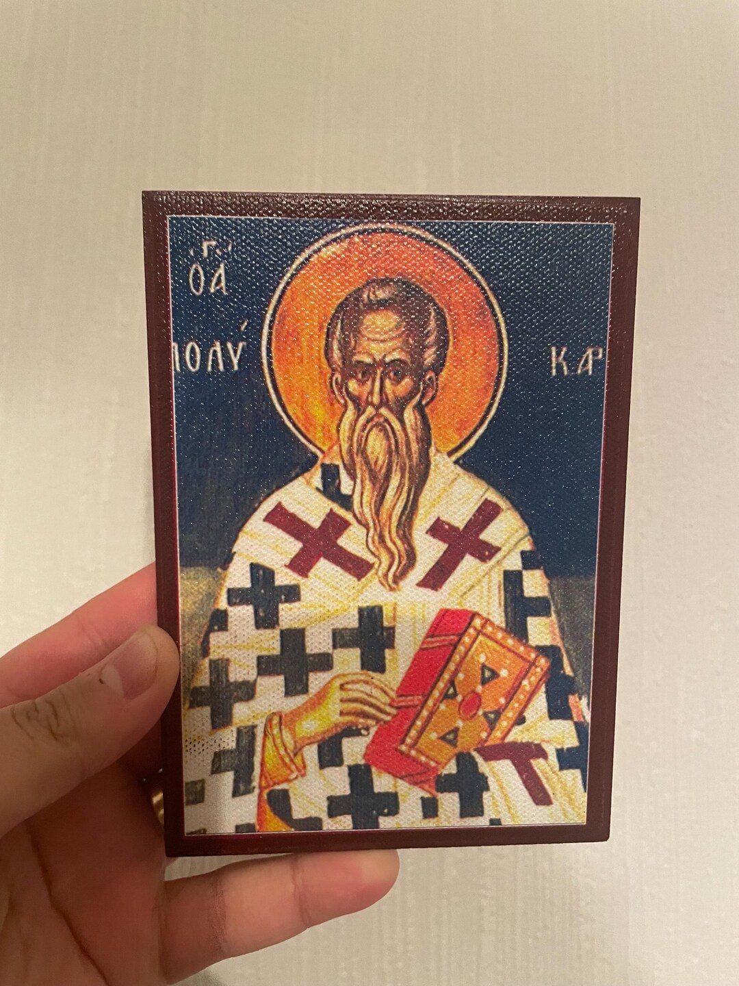 St Polycarp of Smyrna - Orthodox Fresco of Early Christian Saint ...