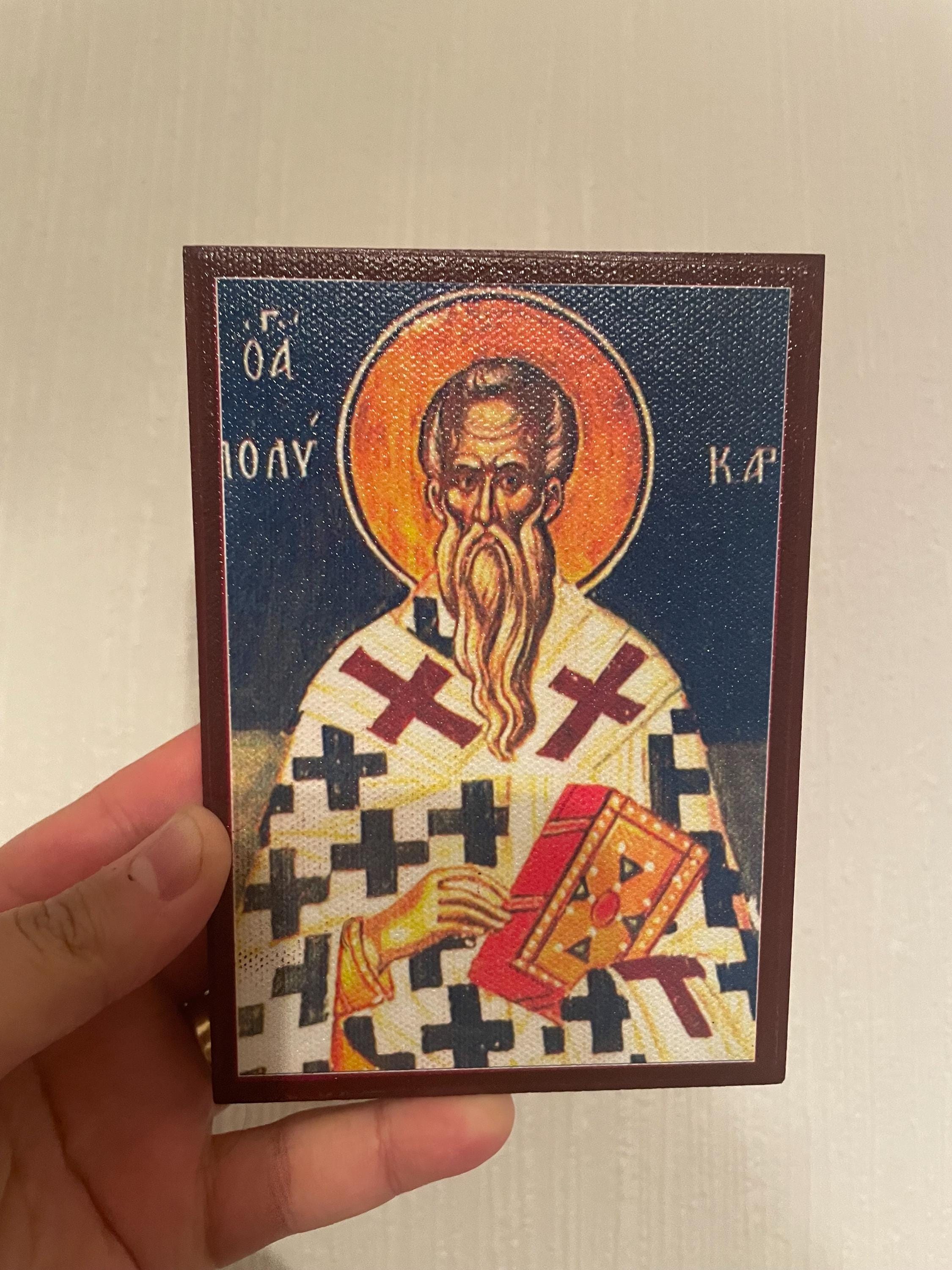St Polycarp of Smyrna - Orthodox Fresco of Early Christian Saint ...