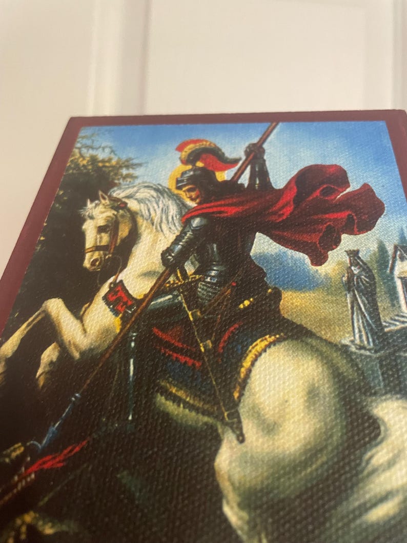 St George Icon Print | Handmade Cotton Canvas Art - Etsy