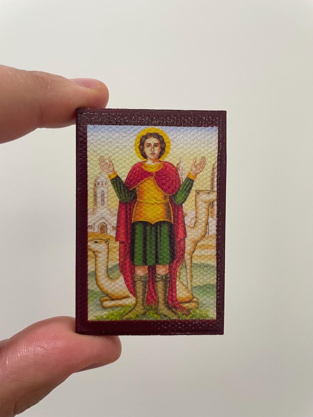 Coptic Icon of St Mina | Handmade Orthodox Icon - Etsy