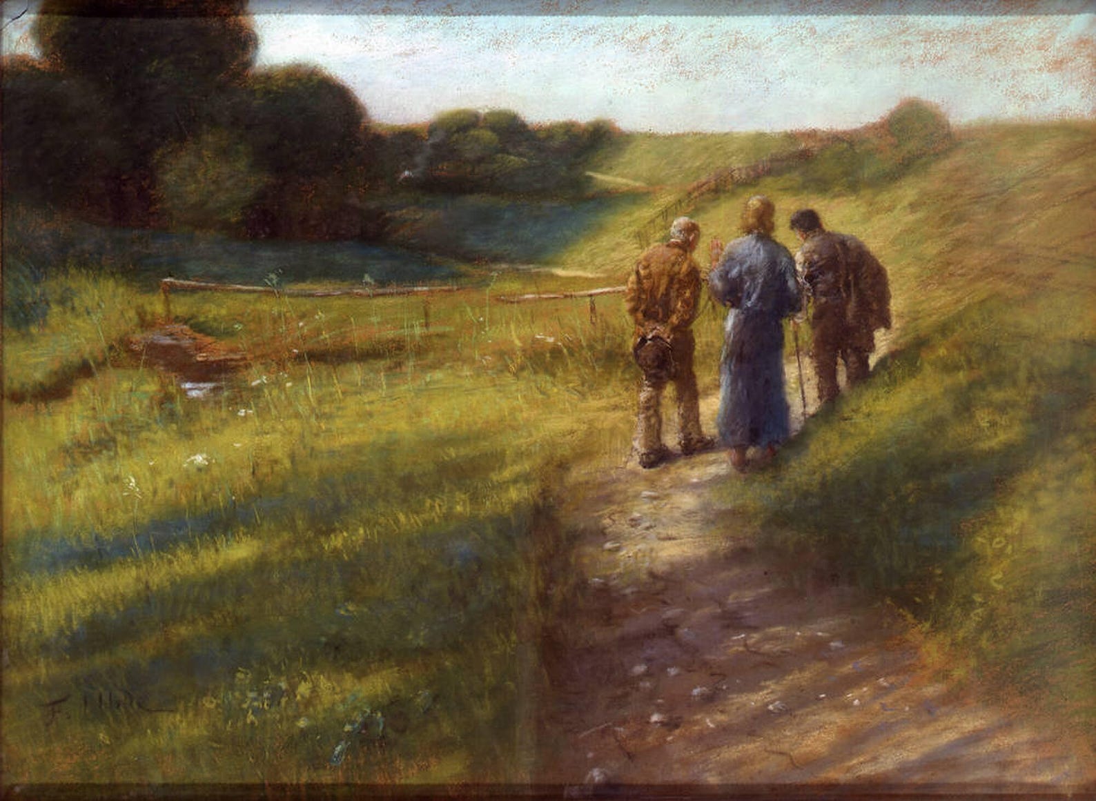 The Road to Emmaus - Fritz | Handmade Icon - Etsy