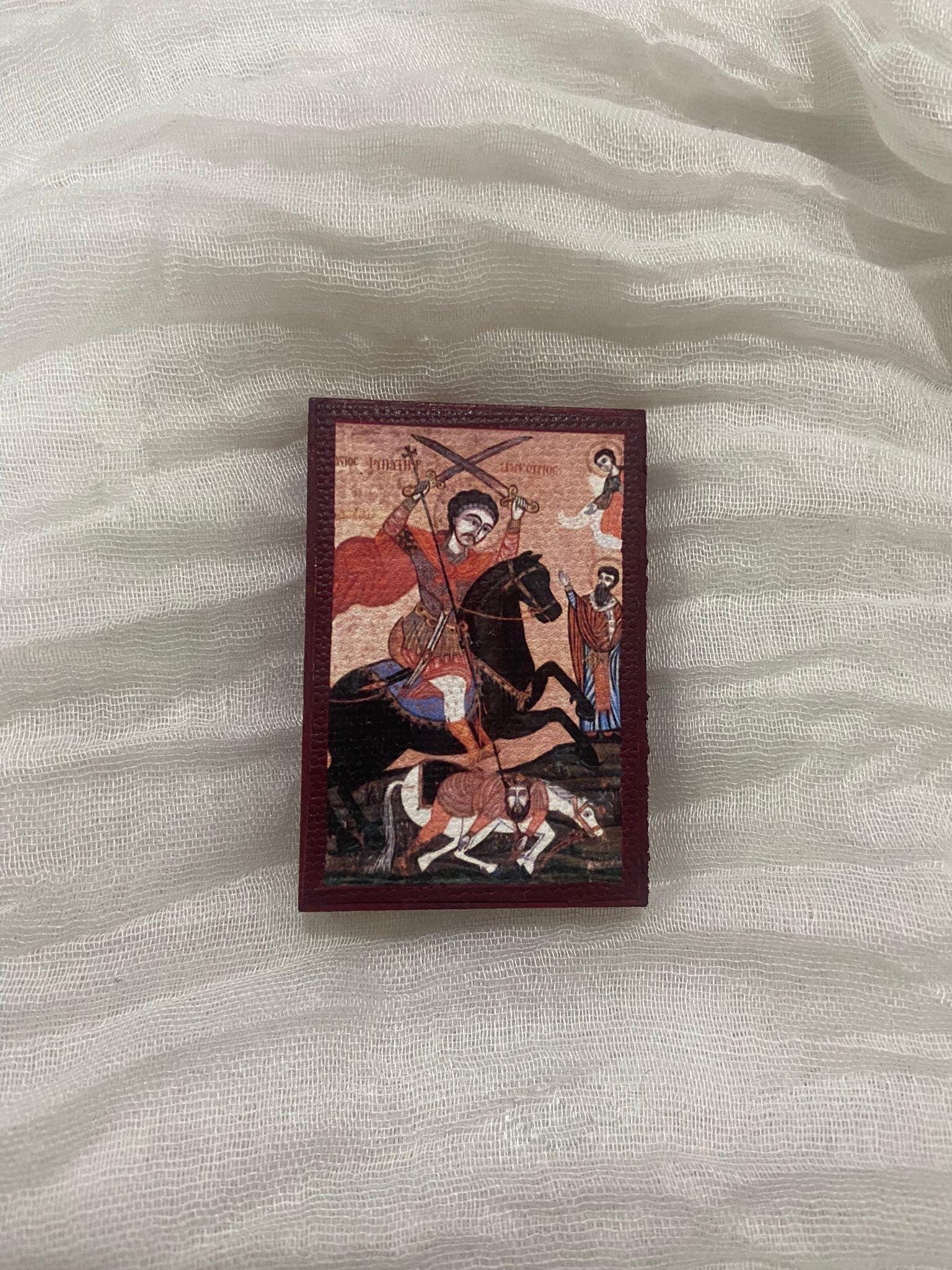 St Philopater Mercurius | Handmade Orthodox Icon - Etsy