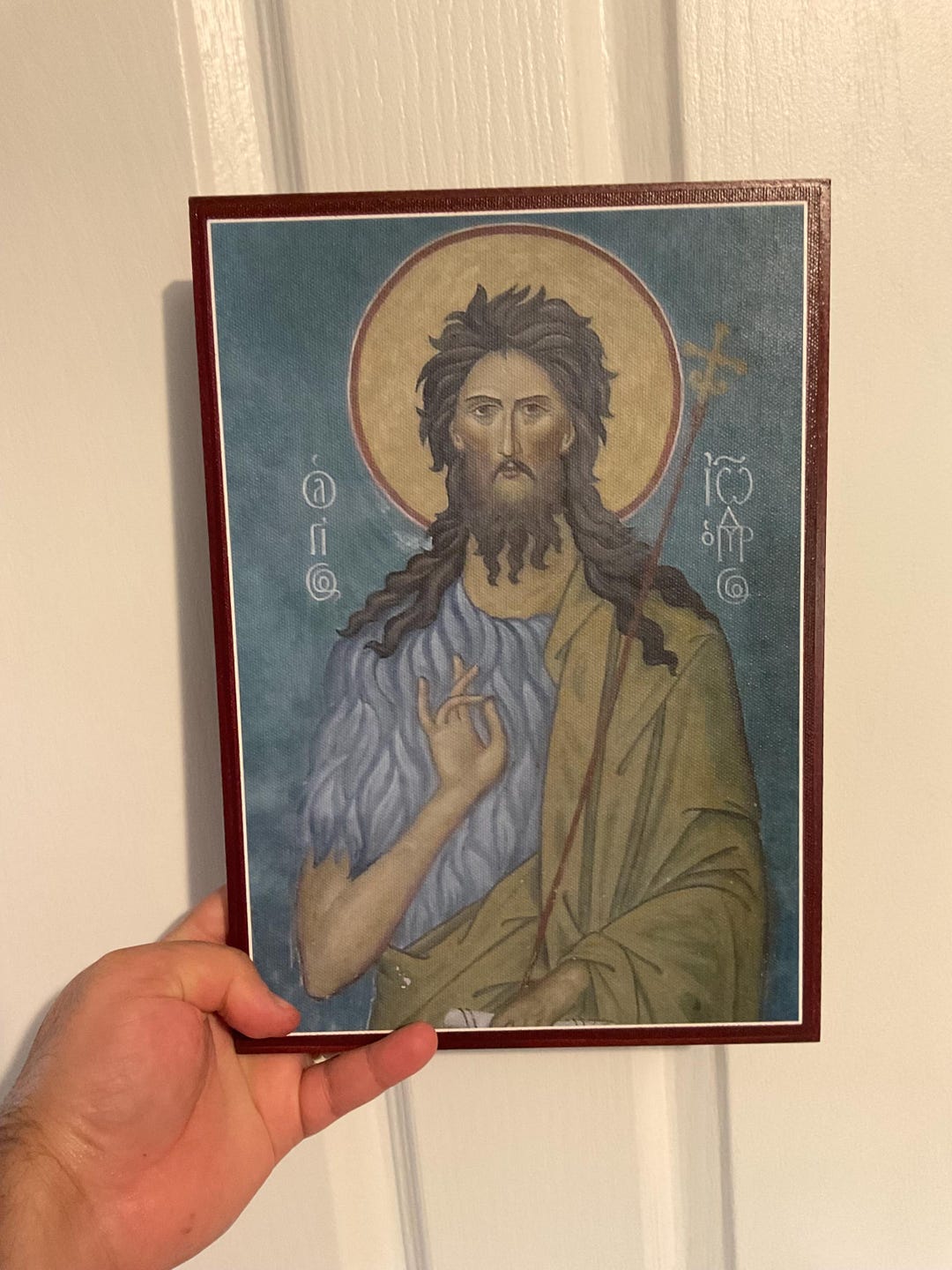 Ancient Fresco Icon of St John the Baptist | Handmade Orthodox Icon - Etsy