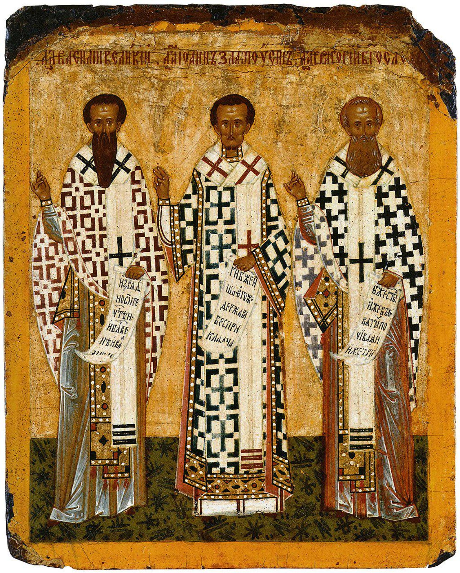 Icon of the Three Holy Hierarchs | Handmade Orthodox Icon - Etsy