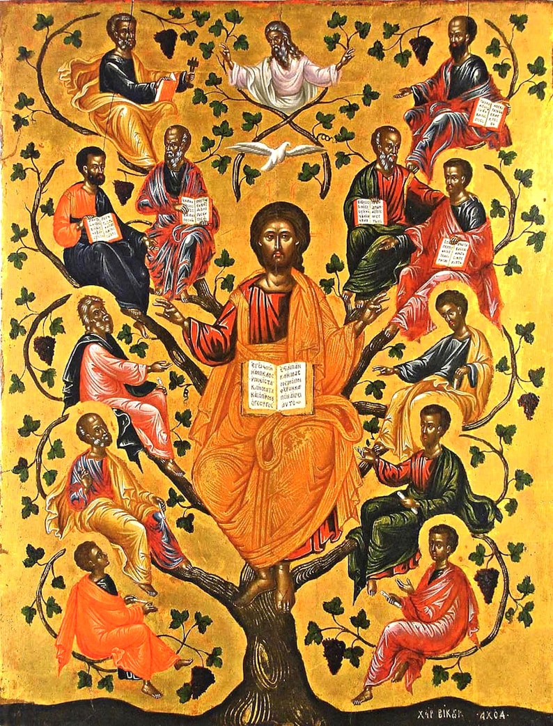 Christ the Vine 17th Century | Handmade Orthodox Icon - Etsy