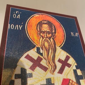 St Polycarp of Smyrna - Orthodox Fresco of Early Christian Saint ...