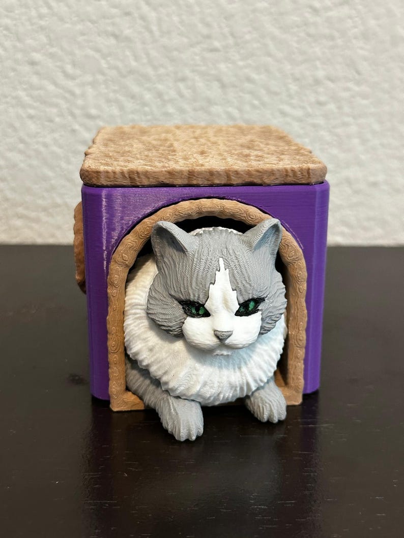 Purr-fect Cat Hideout Deck Box – MTG Commander Vault | Cozy Feline ...