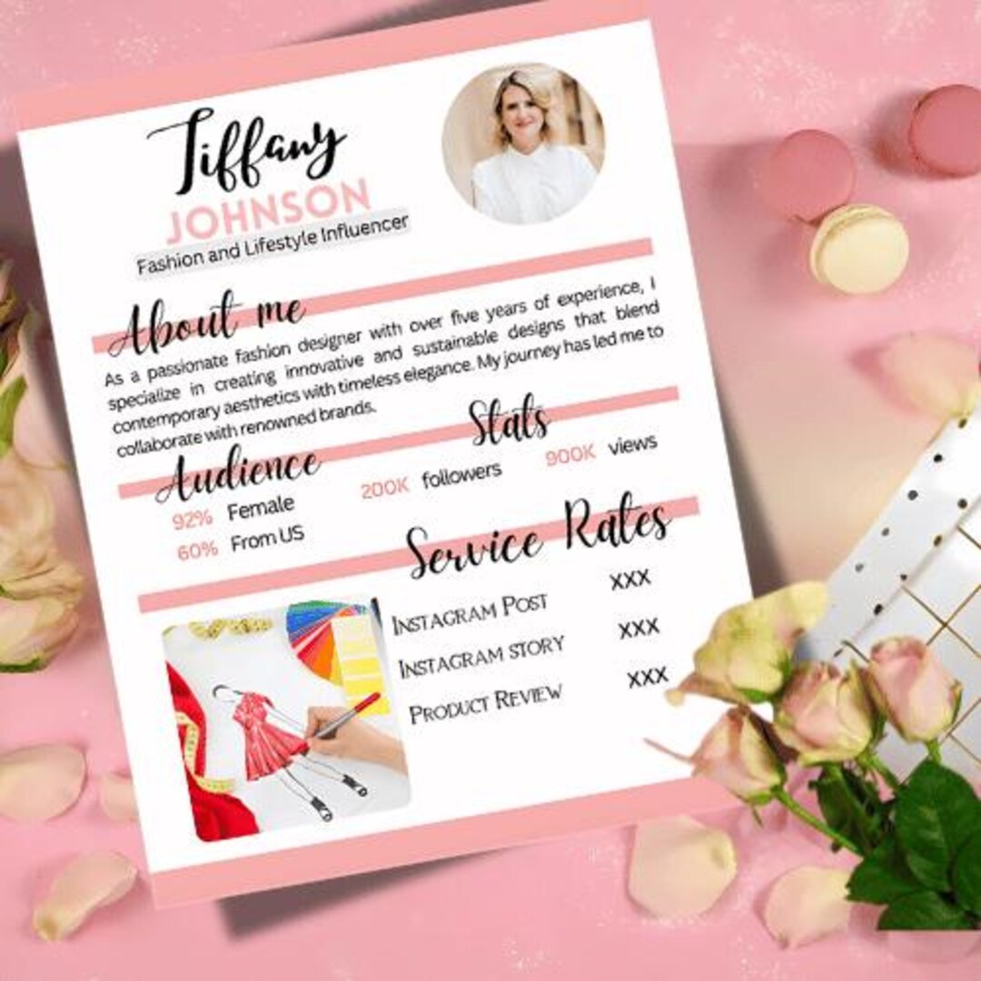 Editable Influencer Media Kit Template: Canva Youtube Press Kit - Etsy UK