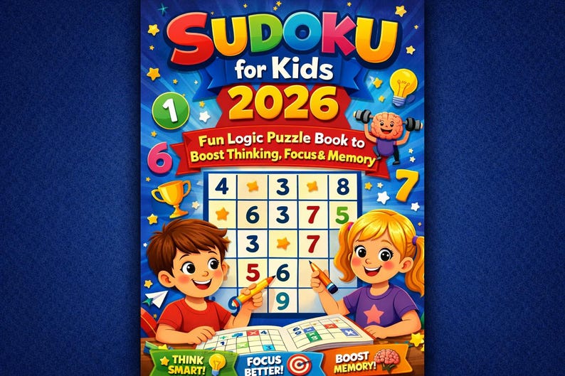 Sudoku for Kids 2026 — Fun Logic Puzzle Book to Boost Thinking, Focus ...