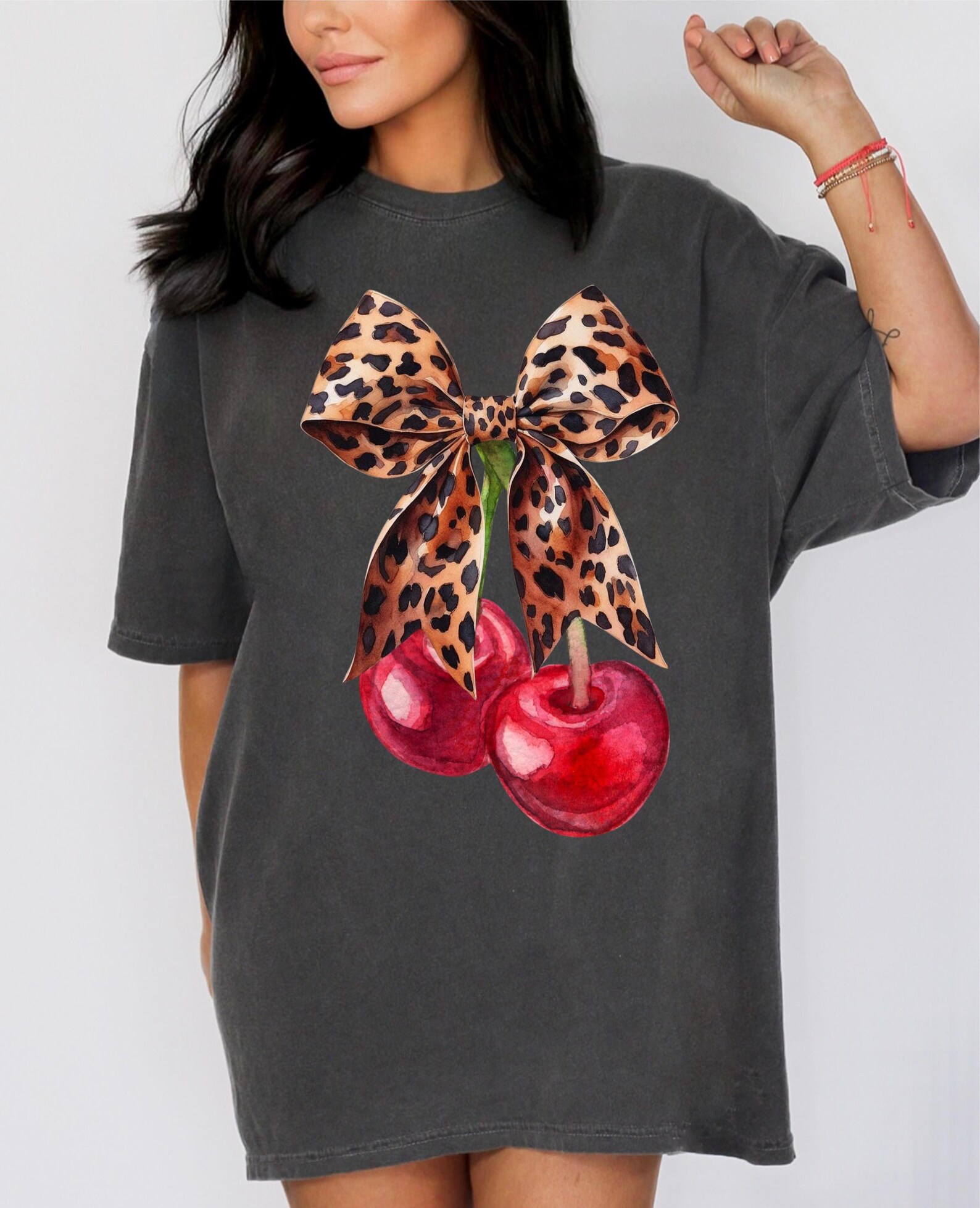 Leopard Cherry Bow PNG: Girly Coquette Design (digital Download) - Etsy