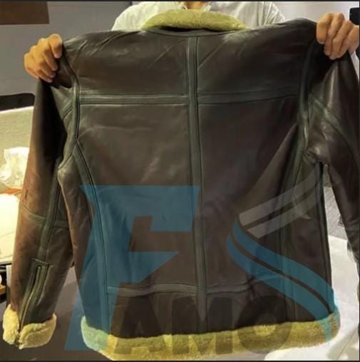 New Resident Evil 4 Leon Kennedy Cosplay Jacket Brown Bomber B3 Fur ...