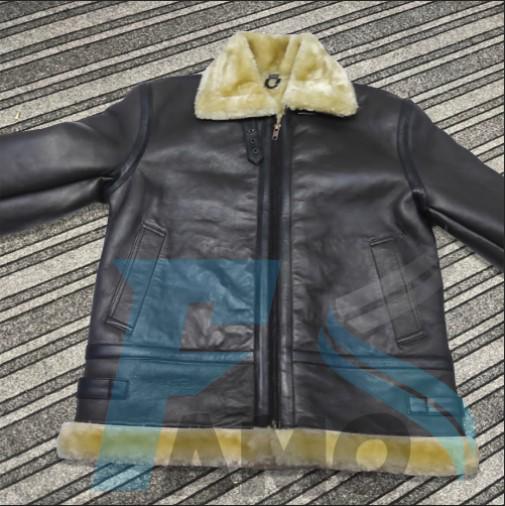 New Resident Evil 4 Leon Kennedy Cosplay Jacket Brown Bomber B3 Fur ...