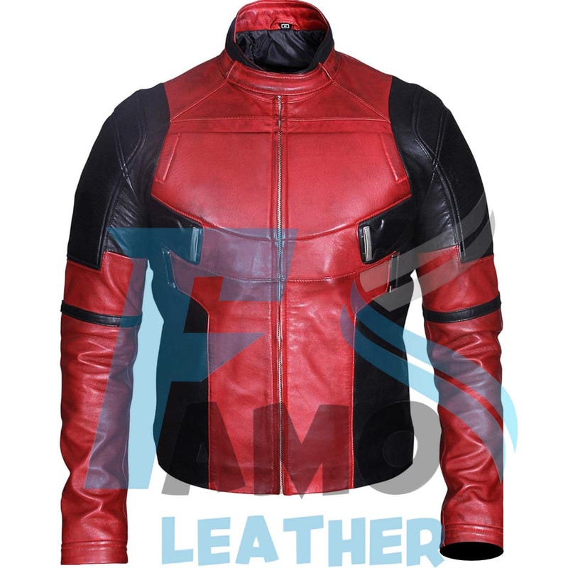 Red Leather Jacket - Etsy