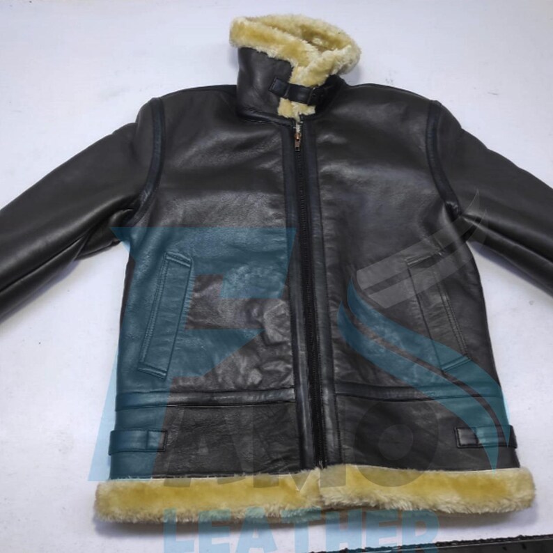 New Resident Evil 4 Leon Kennedy Cosplay Jacket Brown Bomber B3 Fur ...