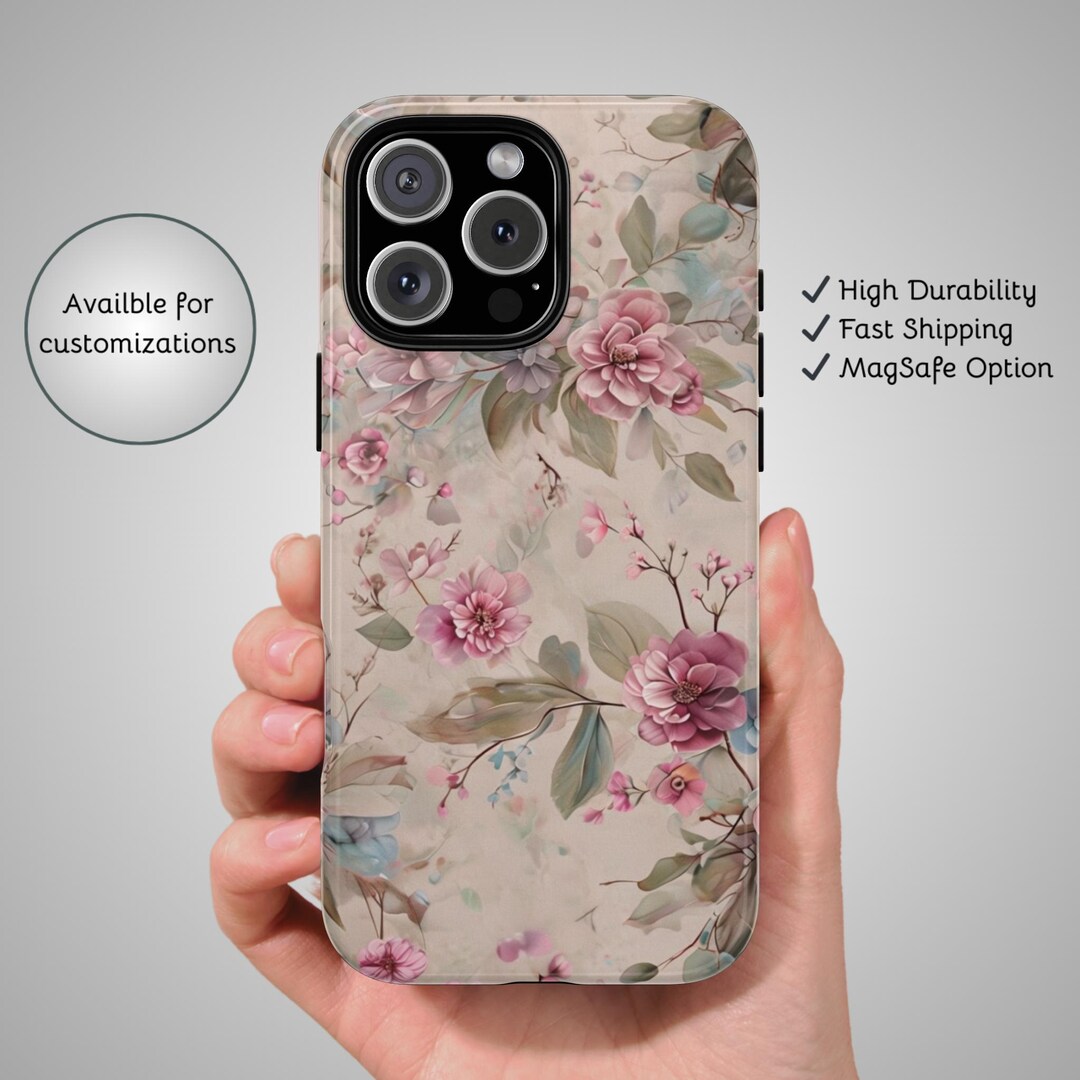 Vintage Floral Chinoiserie Tough Case_ Antique Toile iPhone Cover_case ...