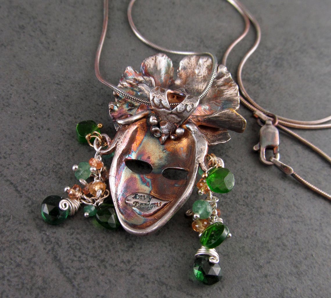Green Goddess Mask Handmade Recycled Fine Silver Face Mask - Etsy