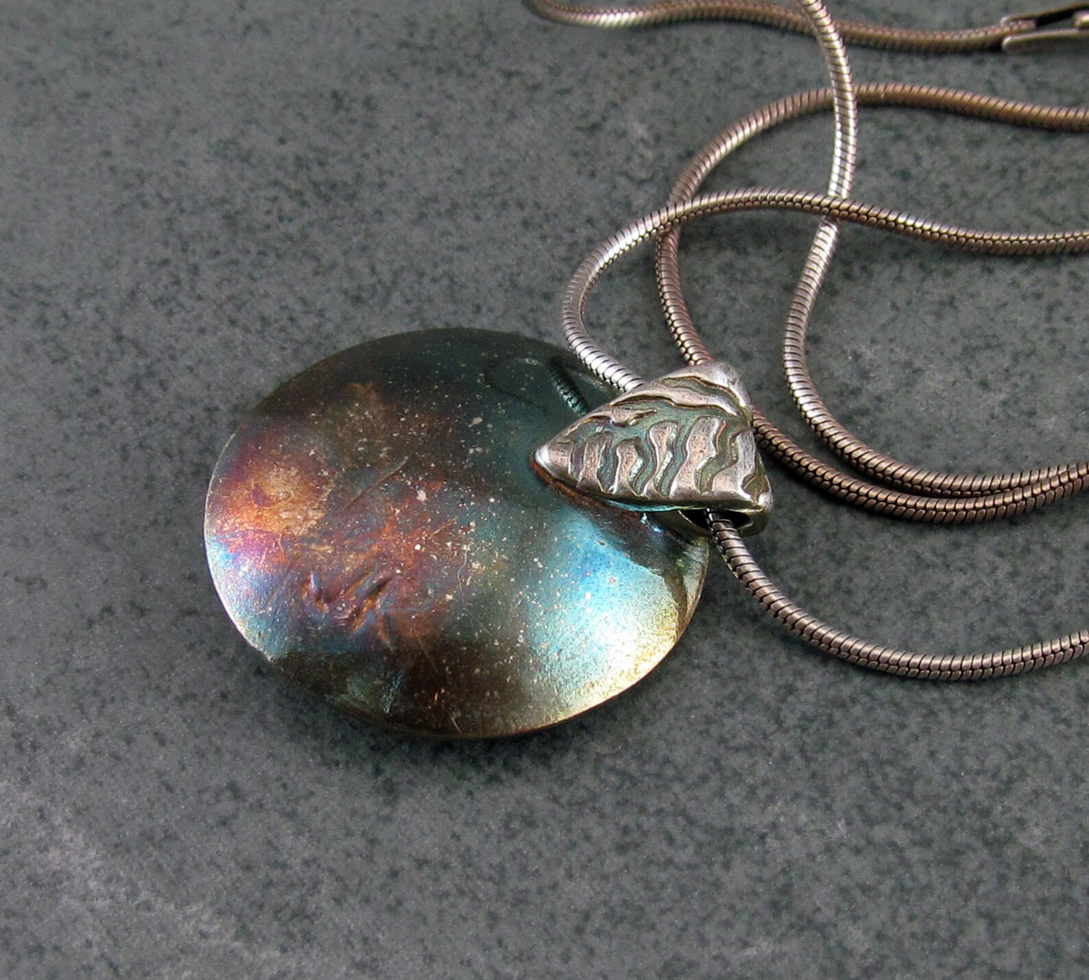 Ant Hill Garnet Necklace Handmade Recycled Fine Silver | Etsy