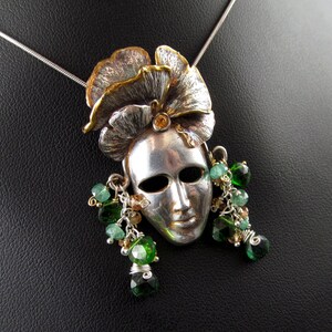 Green Goddess Mask Handmade Recycled Fine Silver Face Mask - Etsy