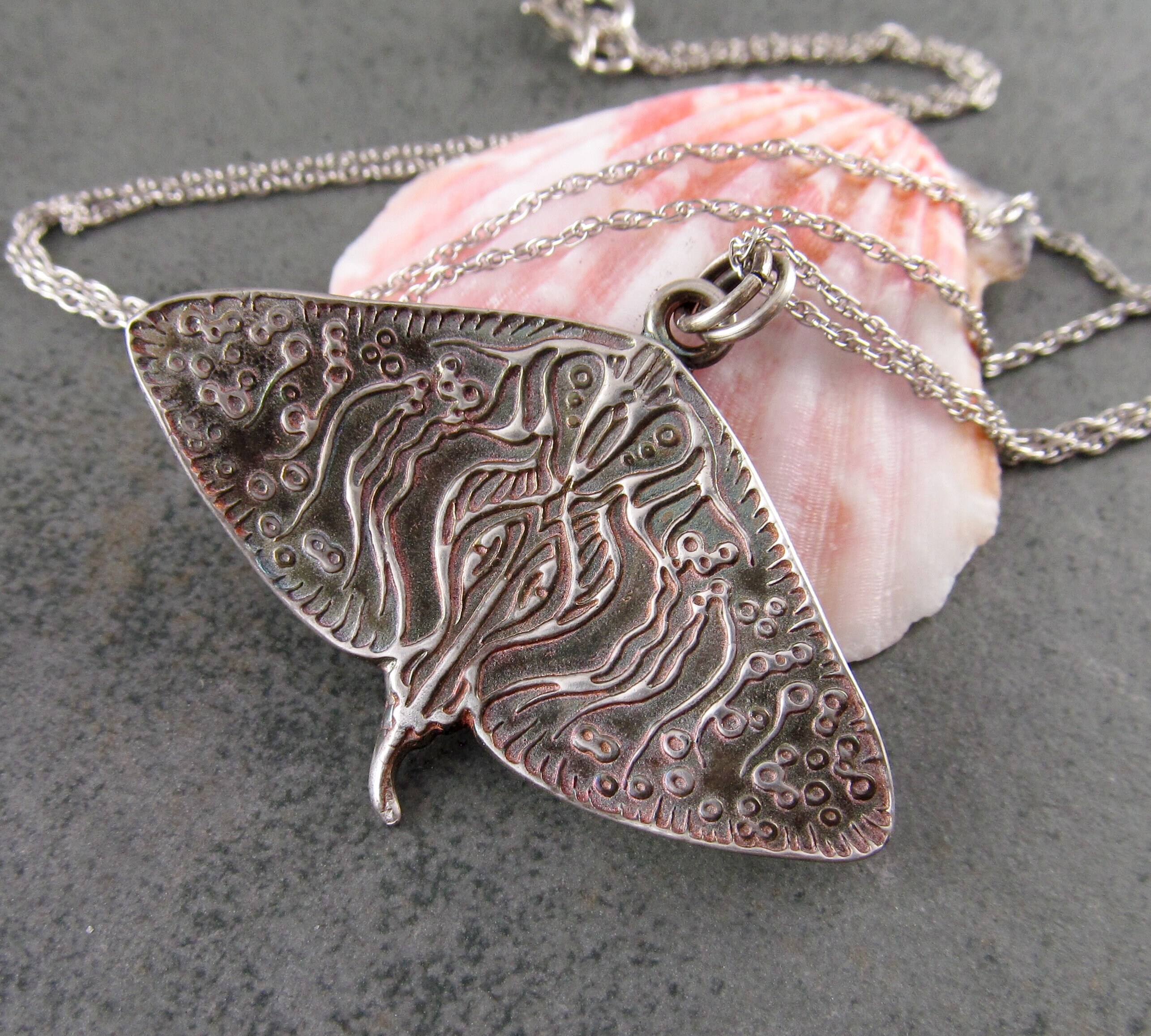 Manta Ray Pendant, Handmade Eco Friendly Fine Silver Pendant Necklace ...