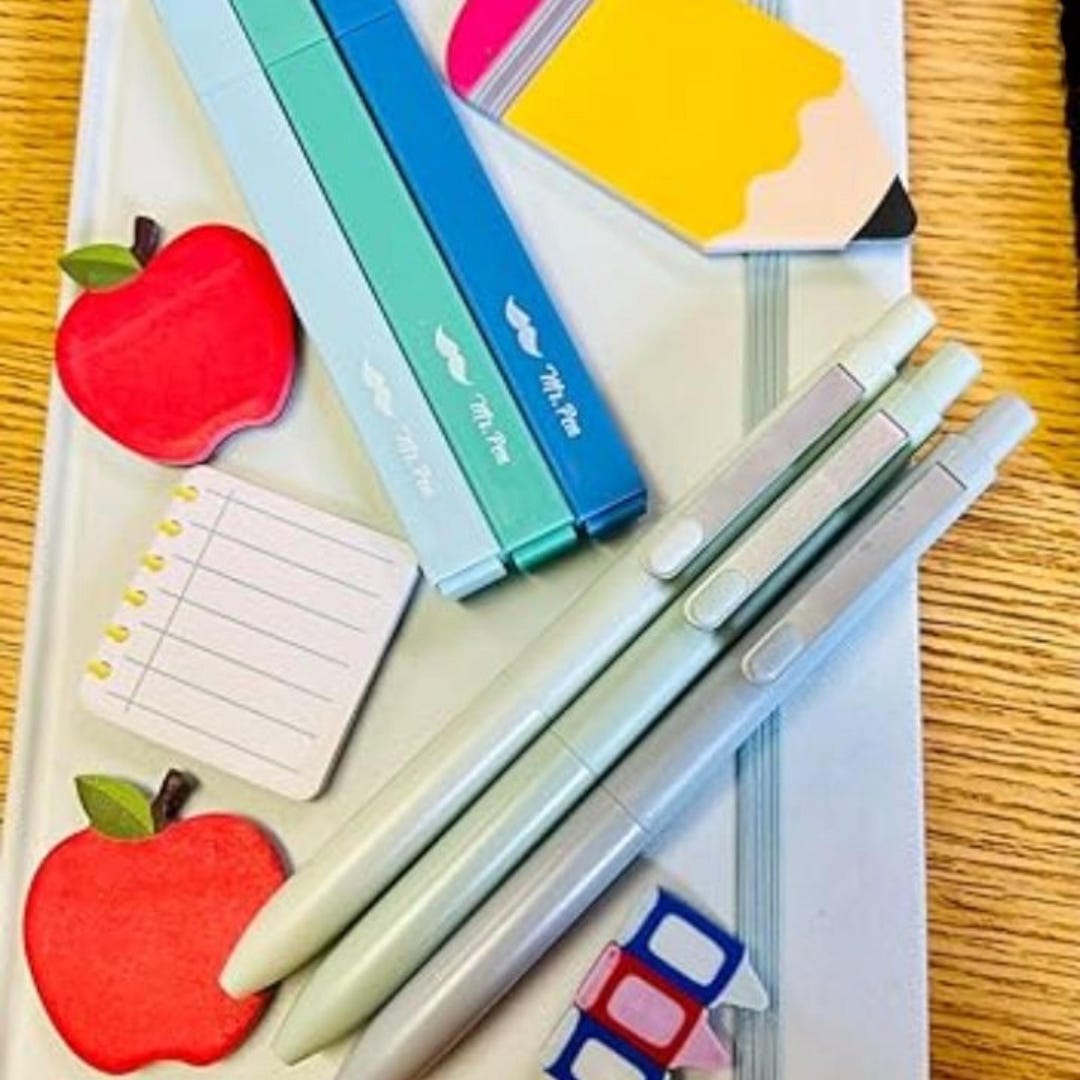 Teacher Sticky Notes Set for Desk–cute Self-stick Memo Pads With ...