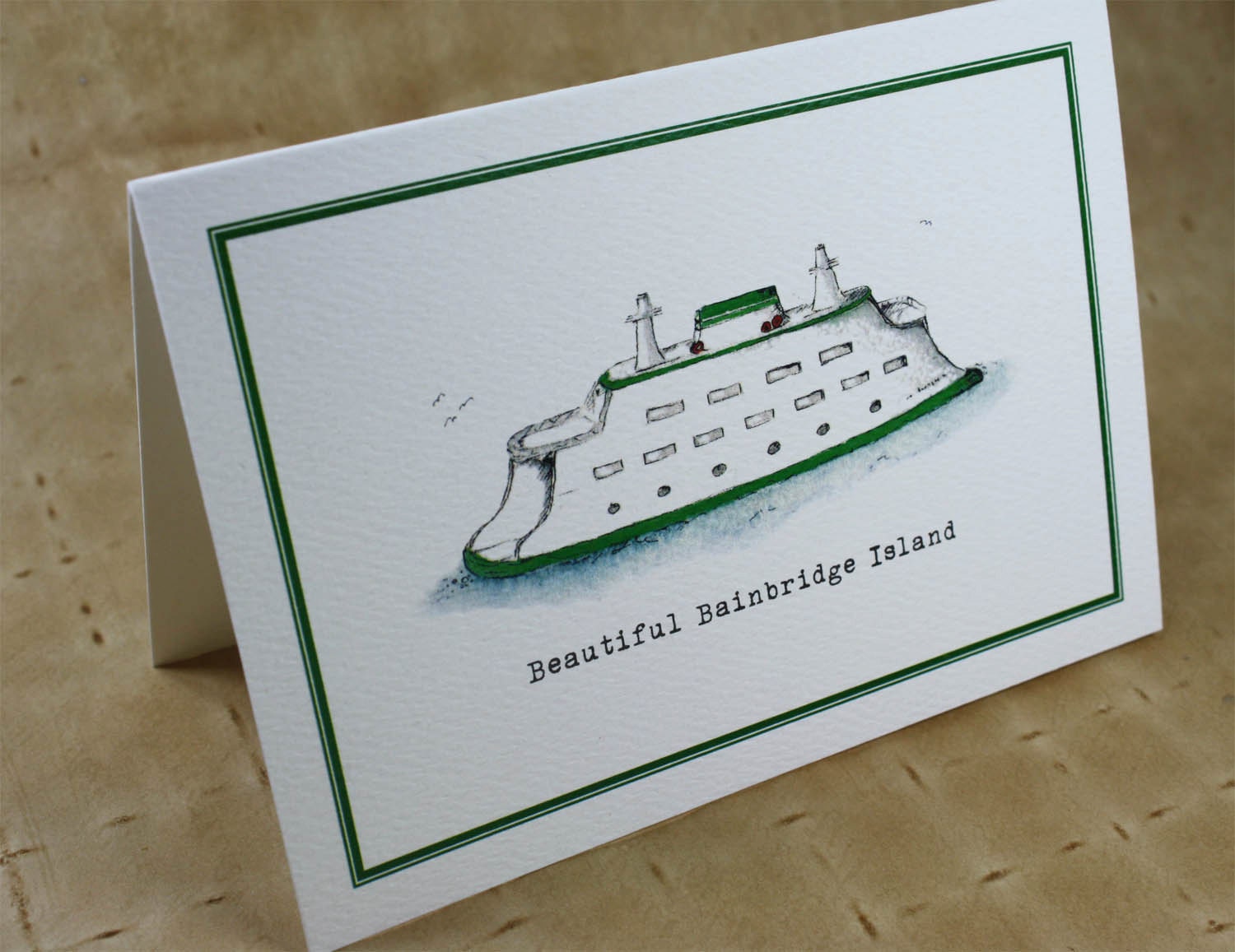 Ferry Boat Blank Notes Notecards. Bainbridge Island Thank You - Etsy