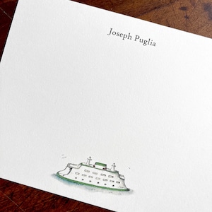 Ferry Boat Personalized Stationery Notecard Flat. Custom Thank You, Any ...