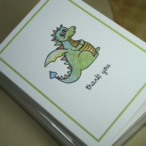 Thank You Note Dragon or Year of the Dragon Set of 8. | Etsy