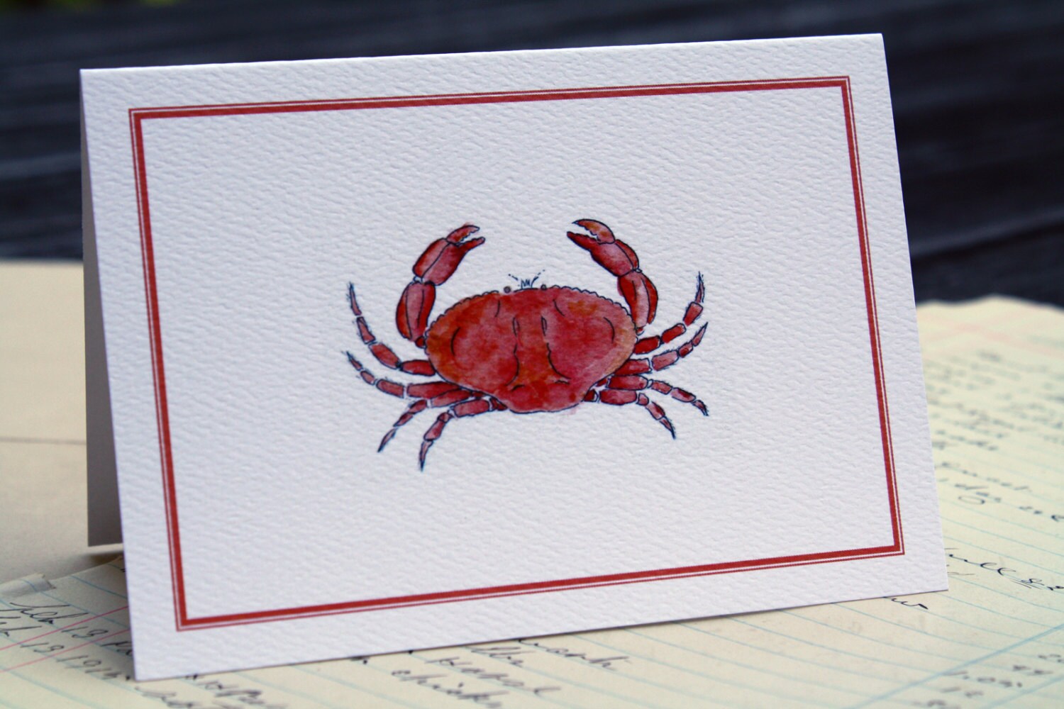 Orange Crab Notes Notecards Thank You Notes Set of 8. - Etsy