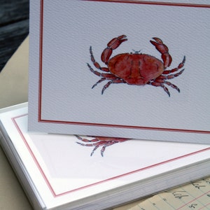Orange Crab Notes Notecards Thank You Notes Set of 8. | Etsy