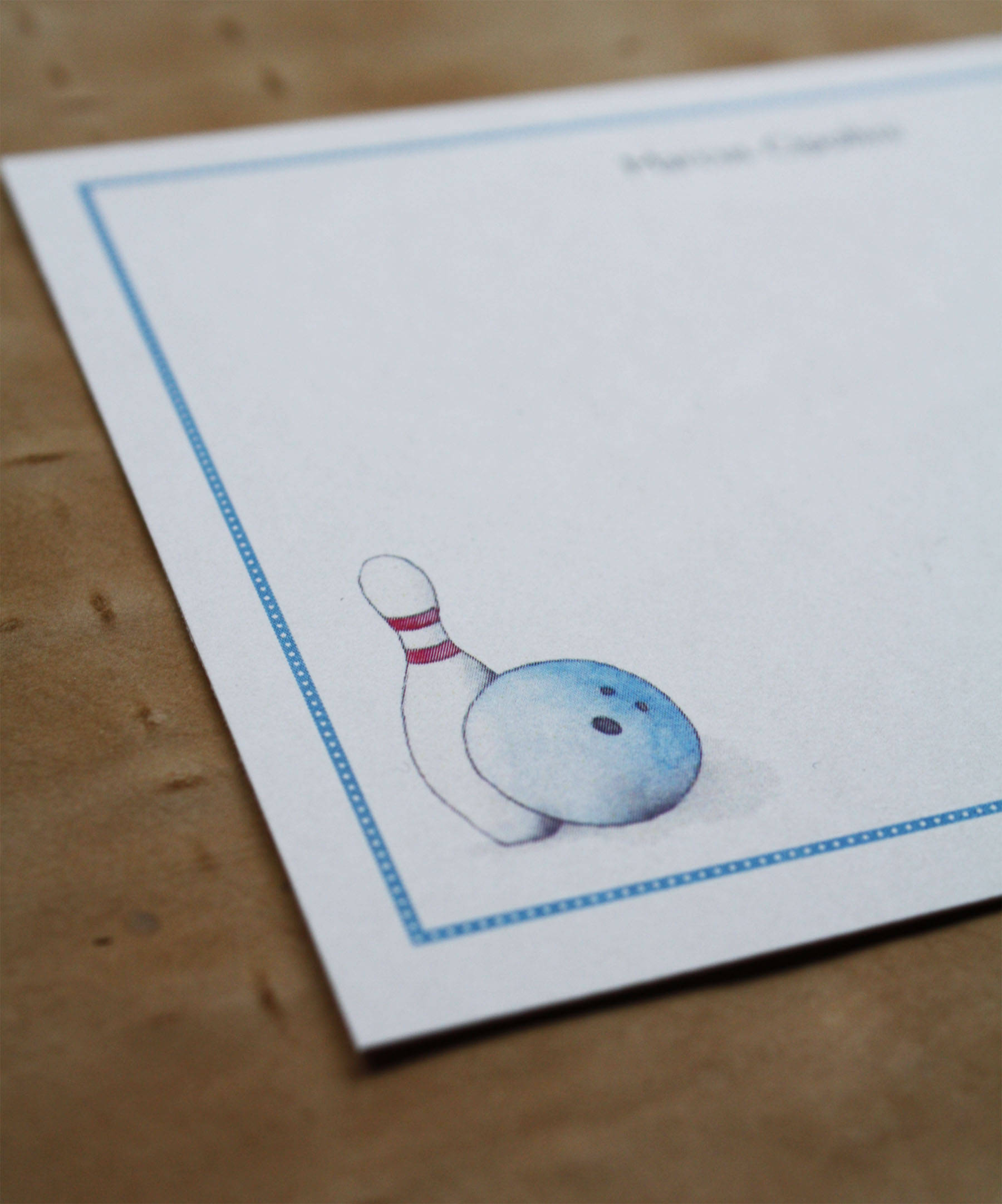 NEW Bowling Bowler Thank You Notes Custom Notecard - Etsy