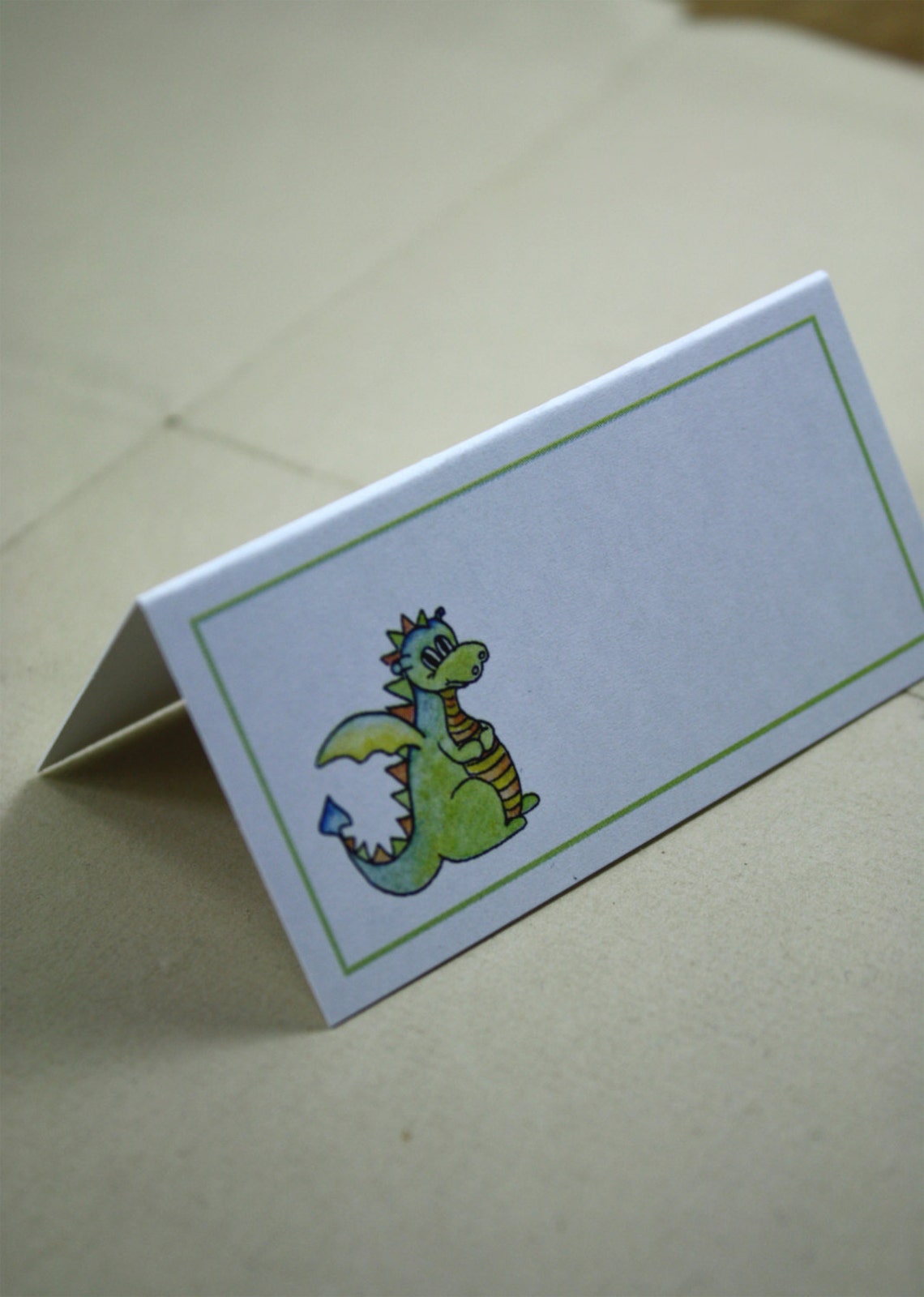 Dragon Placecards for Table, Set of 12. Watercolor Dragon Design With ...